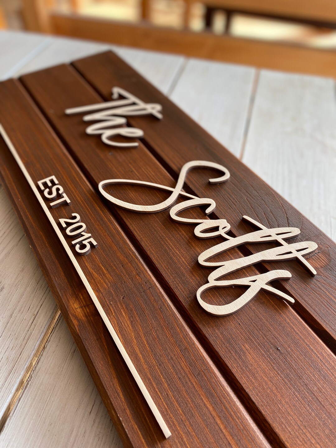 Letrero de madera personalizado letrero de boda rústico - Etsy España