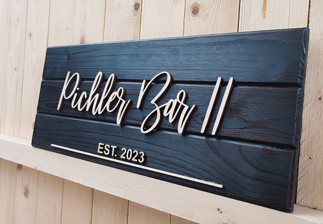 Personalized Bar Sign, Custom Pub Sign, Personalized Home Bar Sign ...
