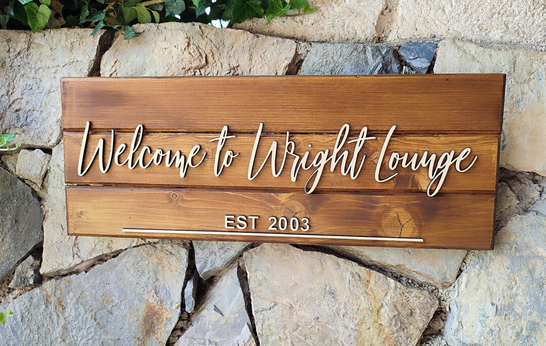 Welcome to Lounge Sign, TV Room Sign, Custom Lounge Wall Art, Welcome ...