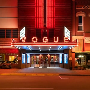Vogue Movie Theater Illuminated Neon Red Cinema Marquee, Americana ...