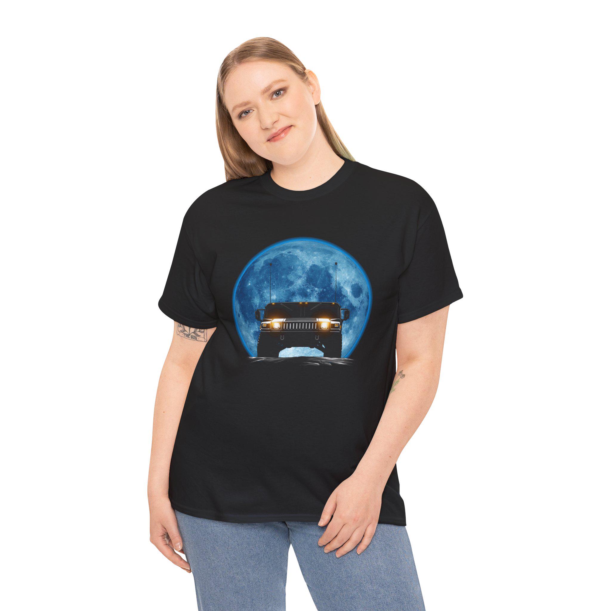 HMMWV / Hummer / Humvee in Front of Blue Moon With Headlights, off Road ...