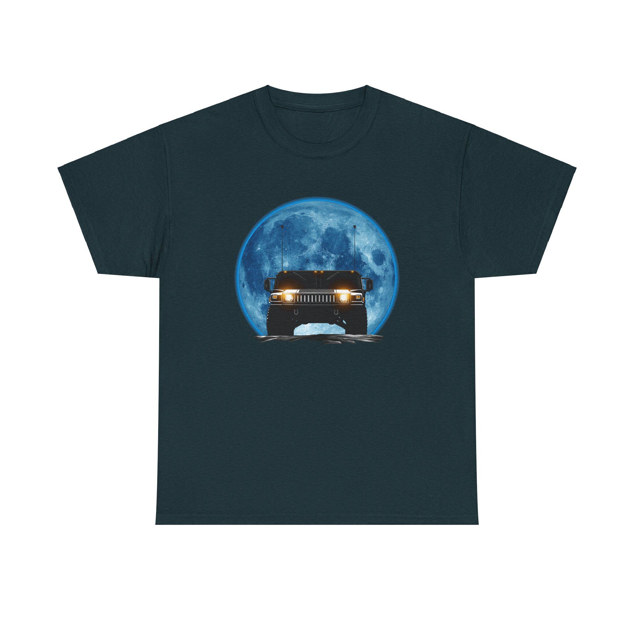 HMMWV / Hummer / Humvee in Front of Blue Moon With Headlights, off Road ...
