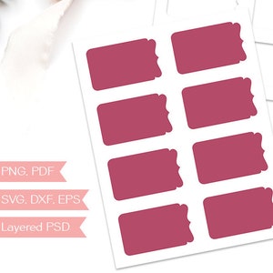 3x2 Rounded label tag template sticker sheet printable | Etsy