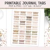 Printable Tabs, Fold-over Tabs, PNG Cut File Collage Sheet, Planner ...