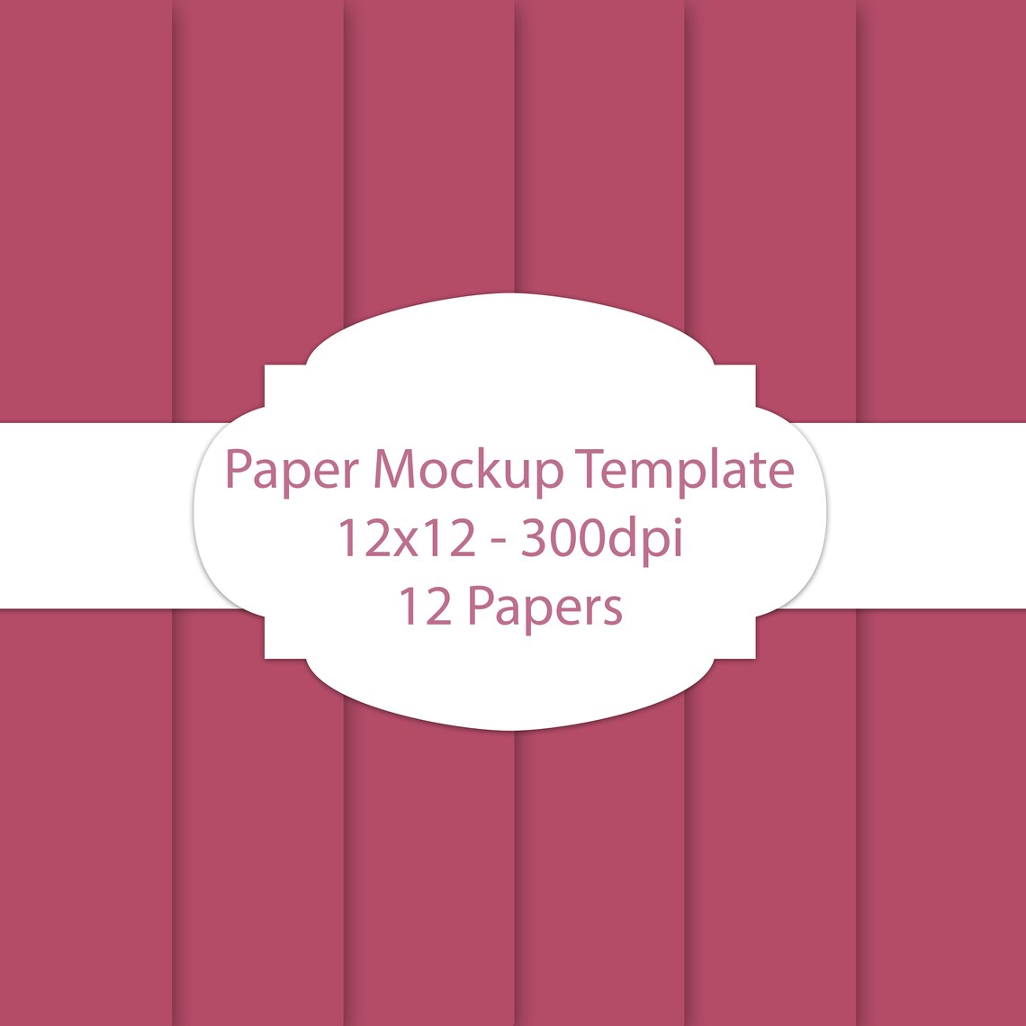 Digital Paper Mockup PSD Template for 12 Paper Pack Set - Etsy