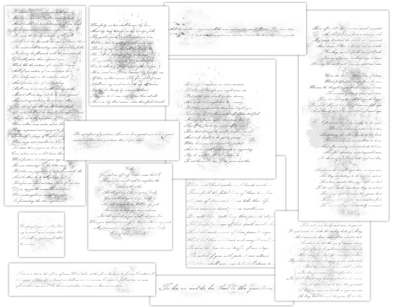 Grunge Script Overlays PNG Handwriting Text Clipart Ink - Etsy Canada