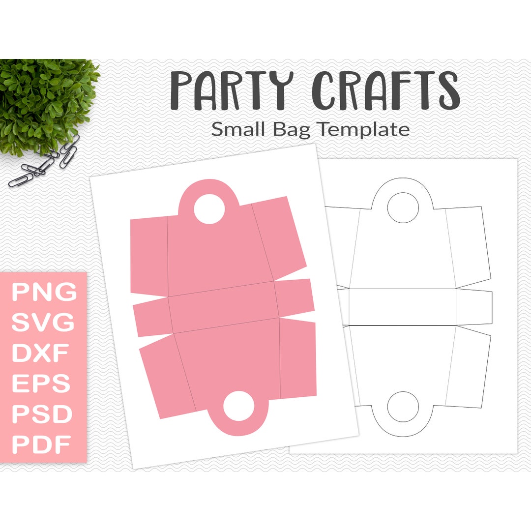 Party Favor Bag Template Party Printable Craft Template - Etsy