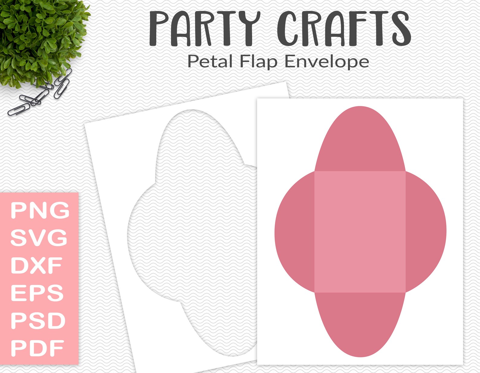Petal Envelope Template Party Printable Craft Template Gift - Etsy