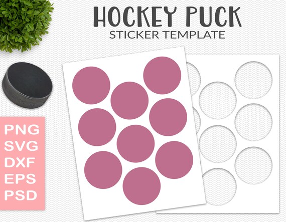 Hockey Puck Sticker Template Printable Craft Template Svg - Etsy