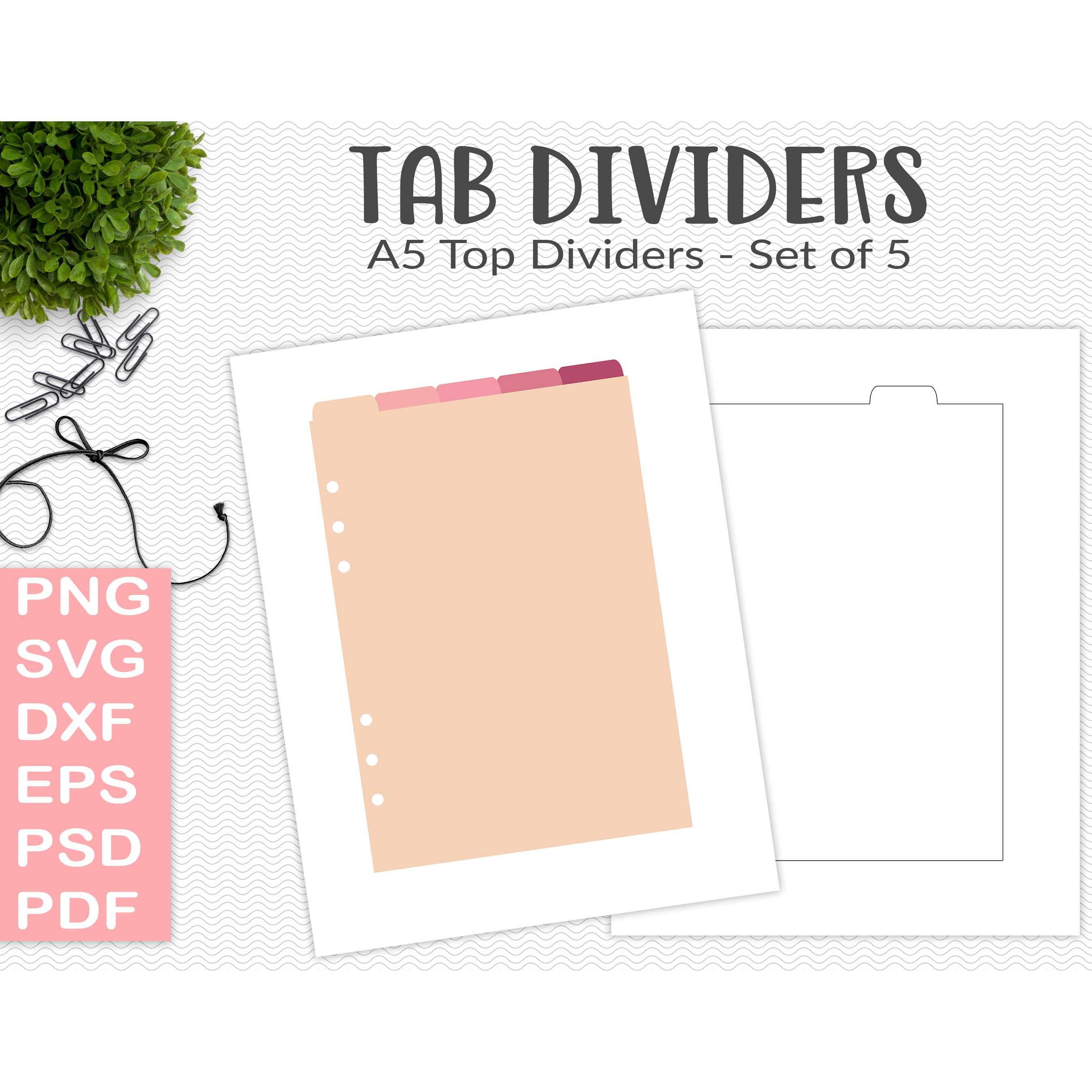 Top Tab Folder Dividers