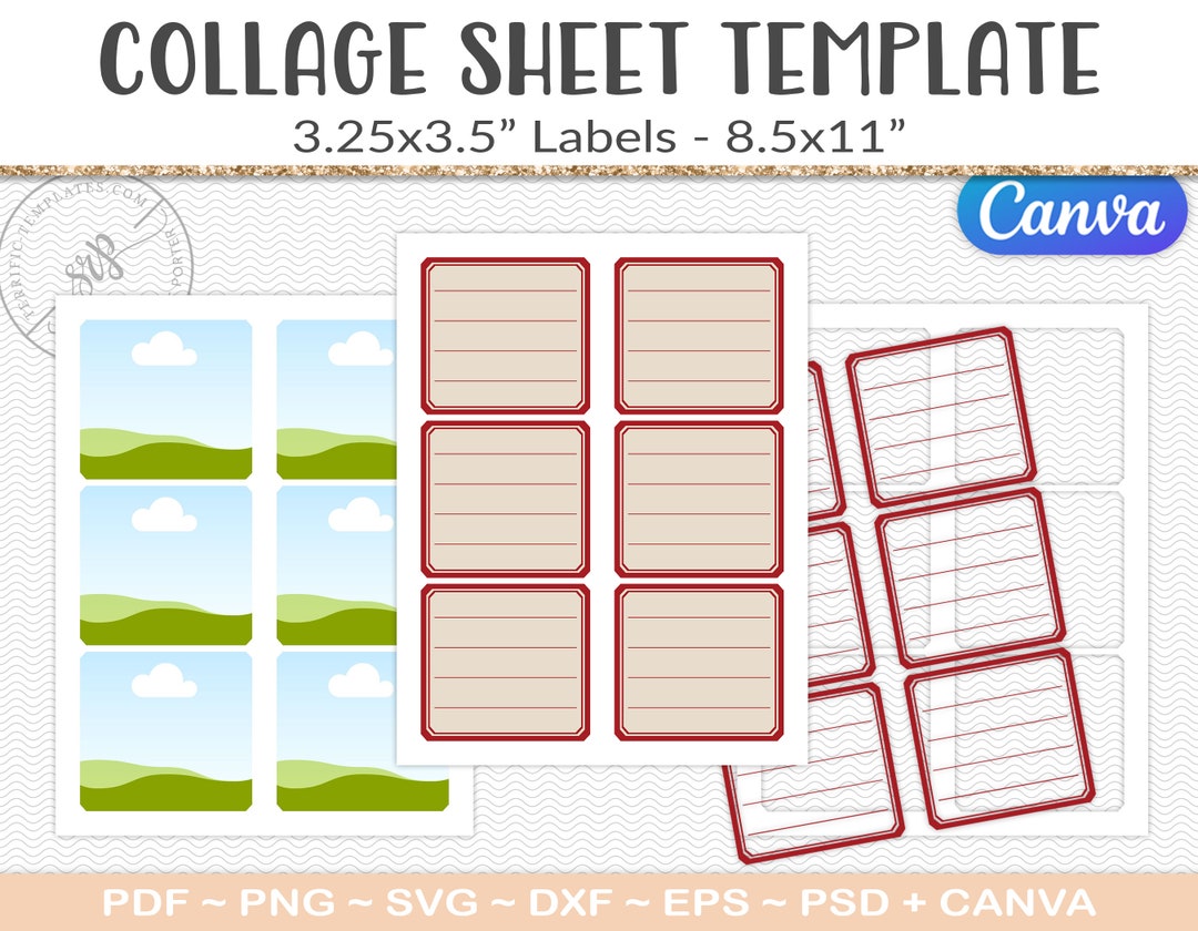 Dennison Style Label Template Multi-layer Sticker Sheet - Etsy