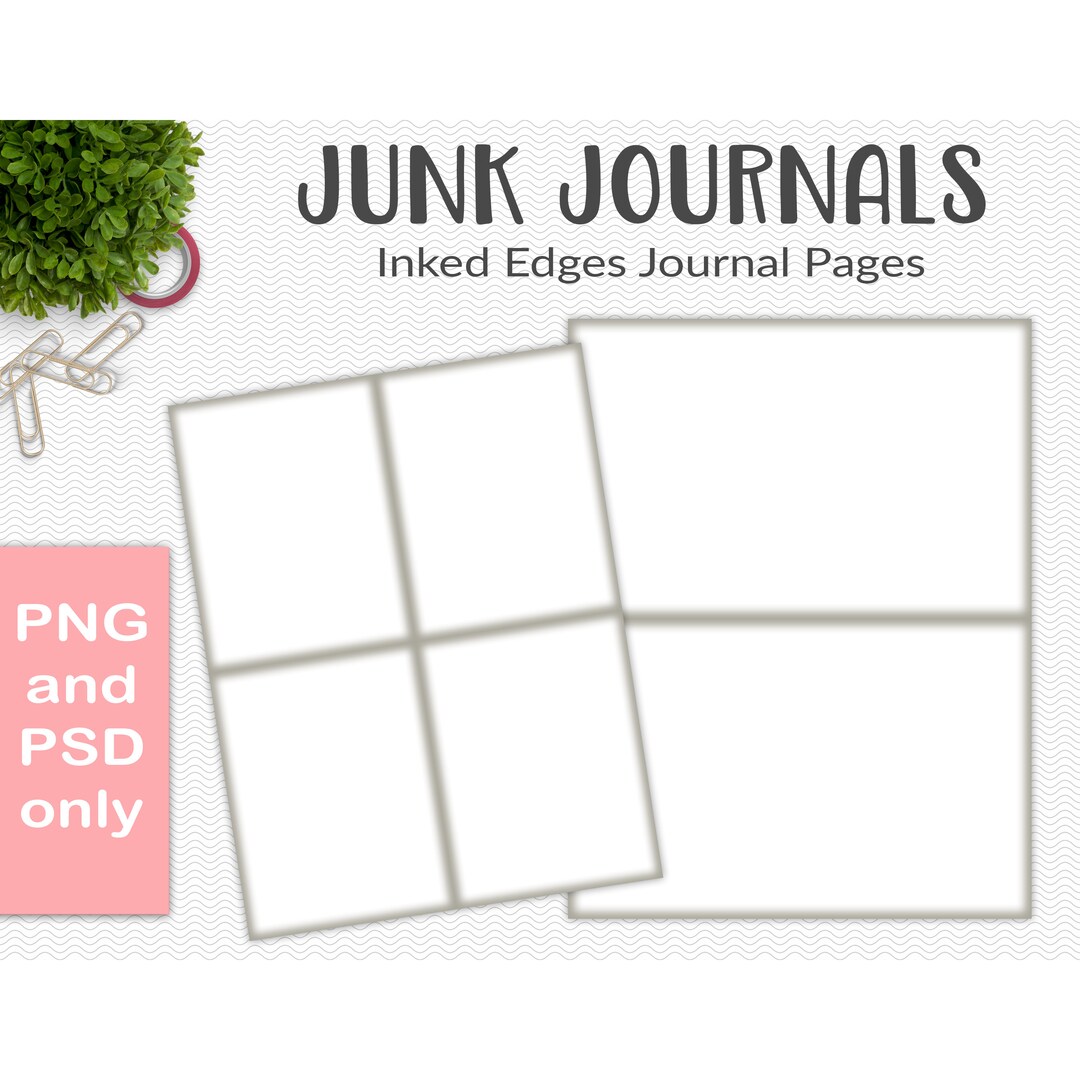 Inked Edge Overlay Mini Folding Journal Pages Junk Journal - Etsy
