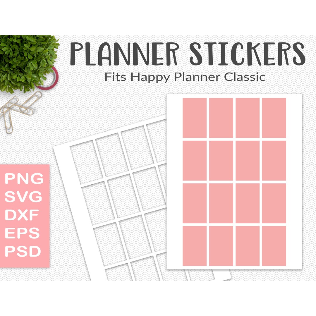 Planner Sticker Template for Happy Planner Classic Journal - Etsy