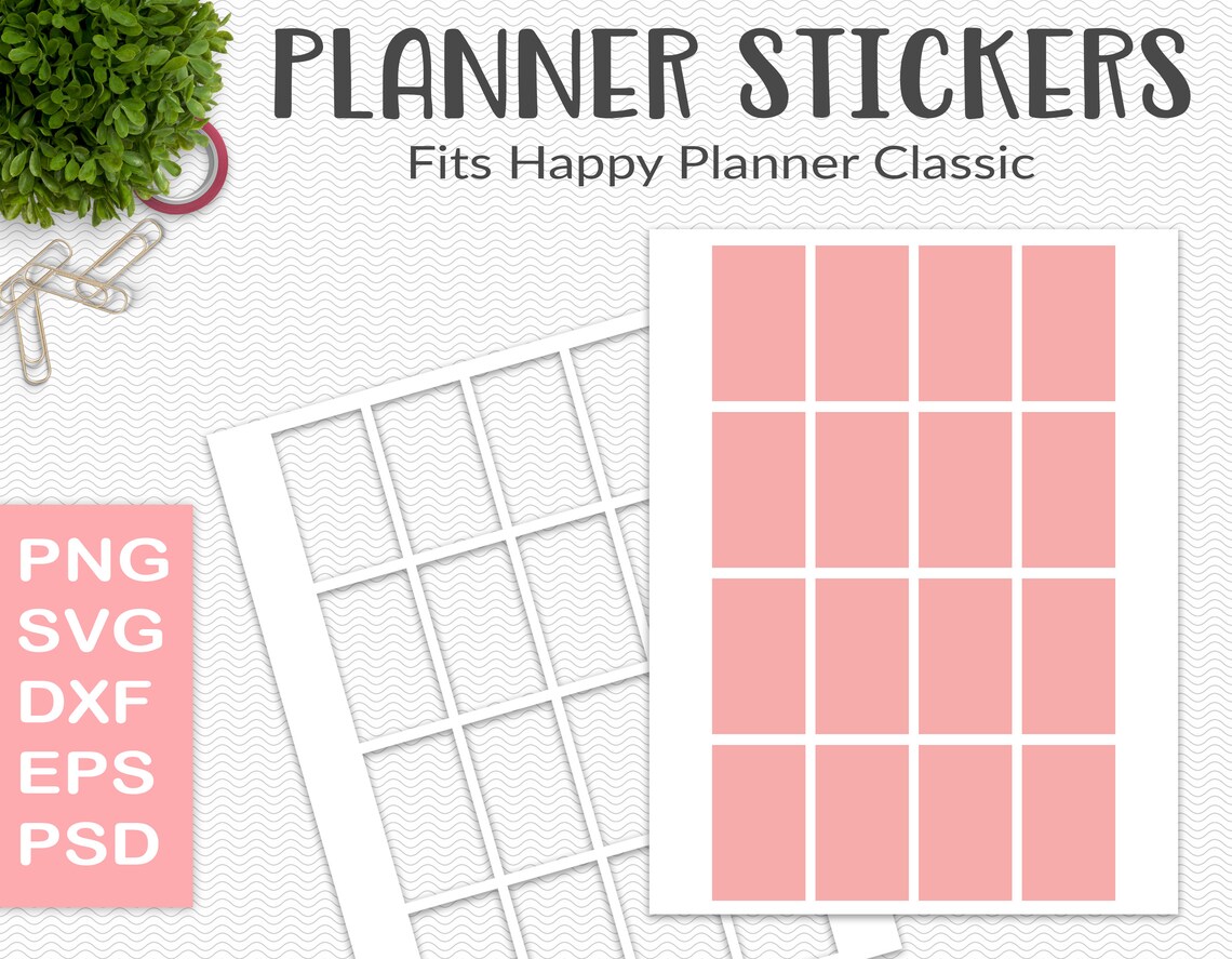 Planner Sticker Template for Happy Planner Classic Journal - Etsy