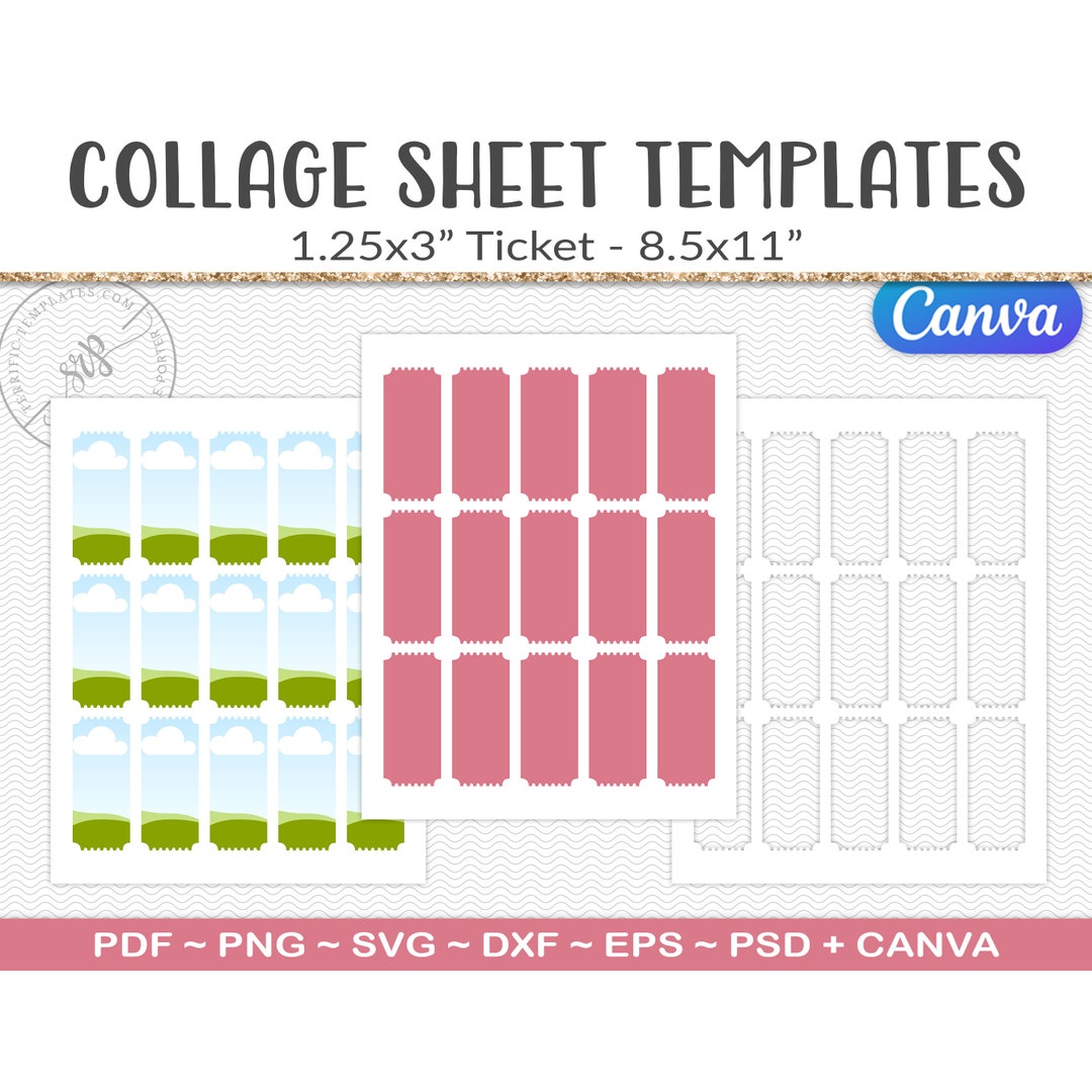 Ticket Stub Design Template Party Printable Craft Template - Etsy