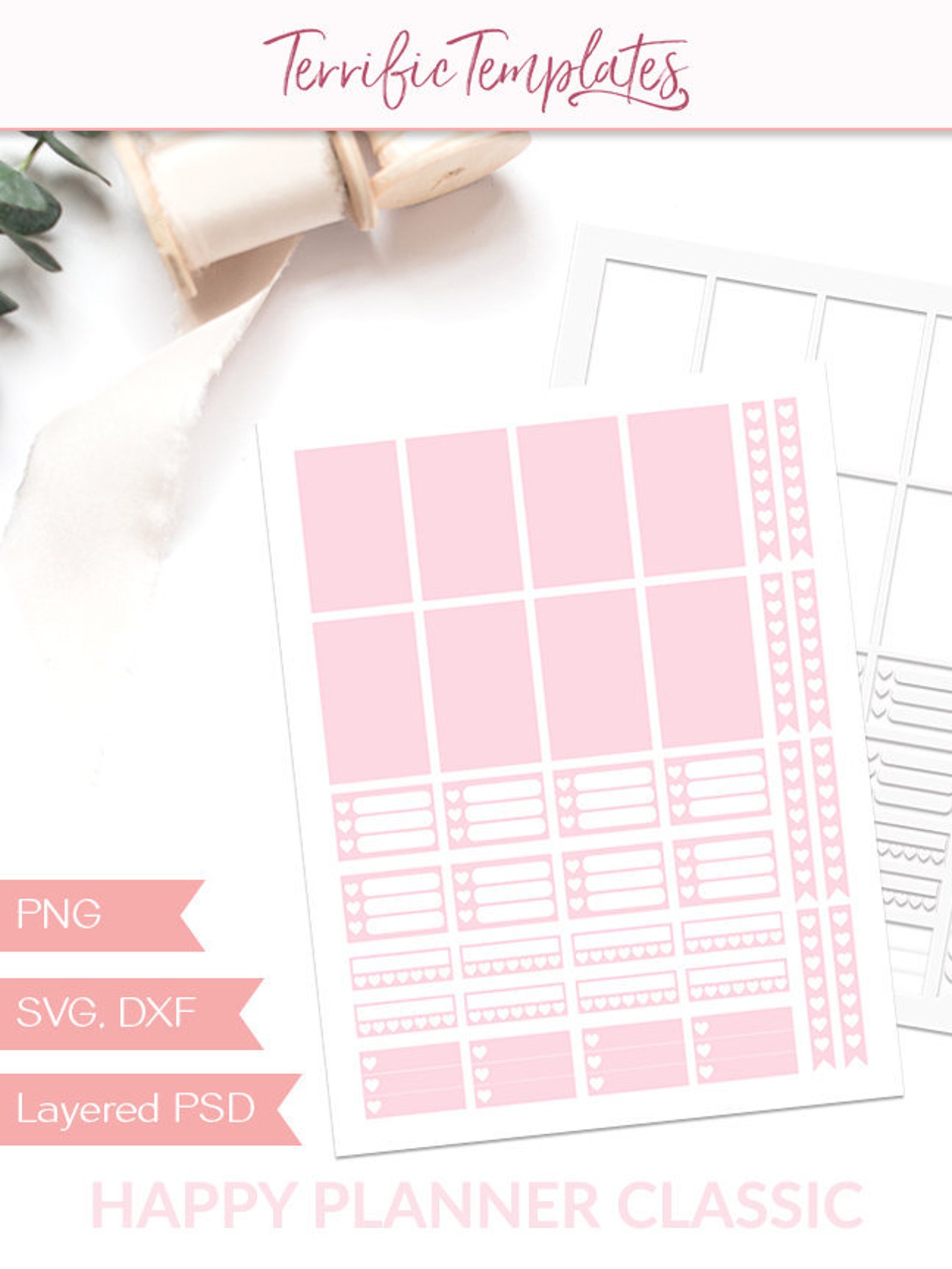 Planner Sticker Template for Happy Planner Classic Journal | Etsy