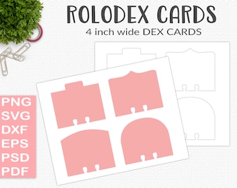Rolodex Card Template - Etsy