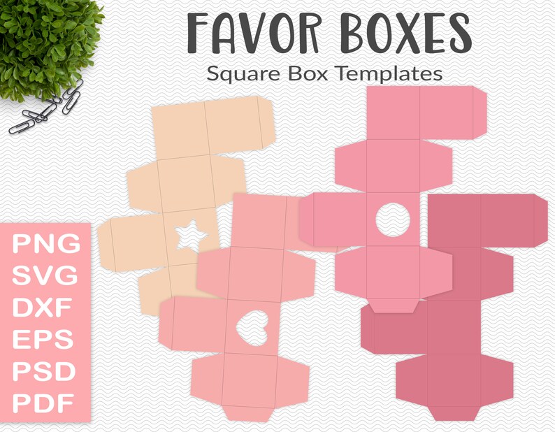 Mini Favor Box Templates 4 Styles 2 Inch Gift Box Cutting - Etsy