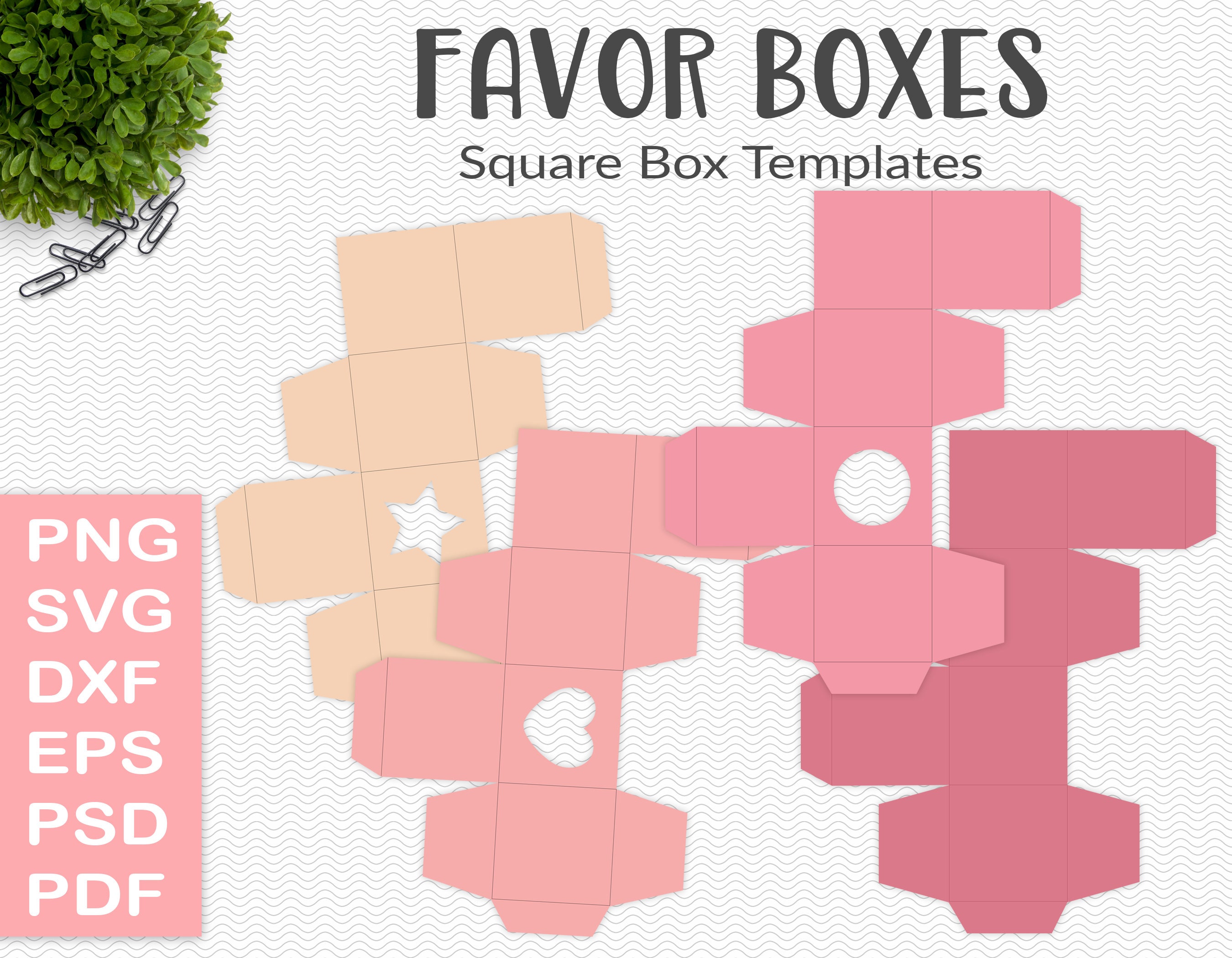 Mini Favor Box Templates 4 Styles 2 Inch Gift Box Cutting - Etsy