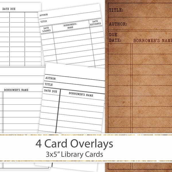 Library Cards - Etsy