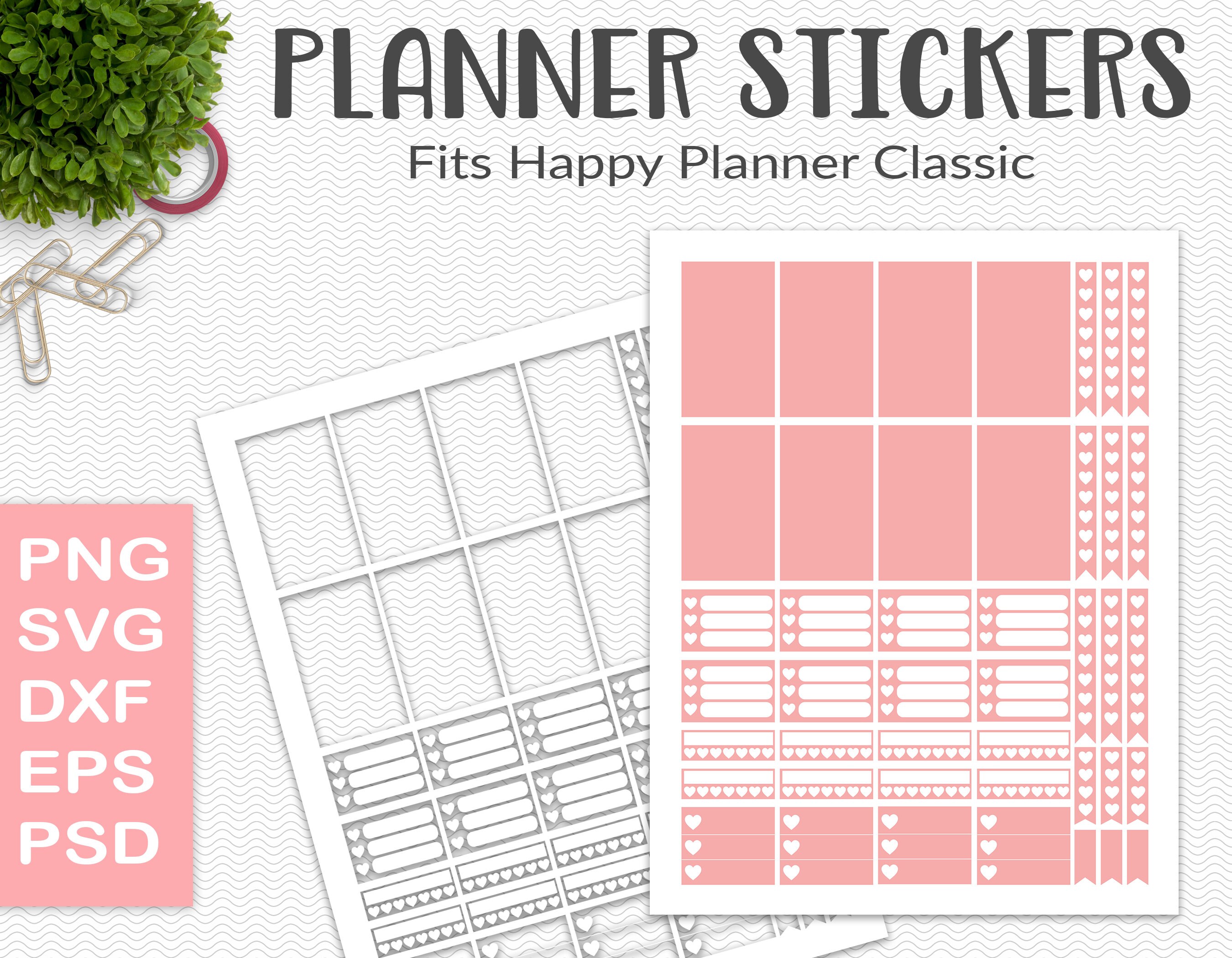 Planner Sticker Template for Happy Planner Classic Journal - Etsy