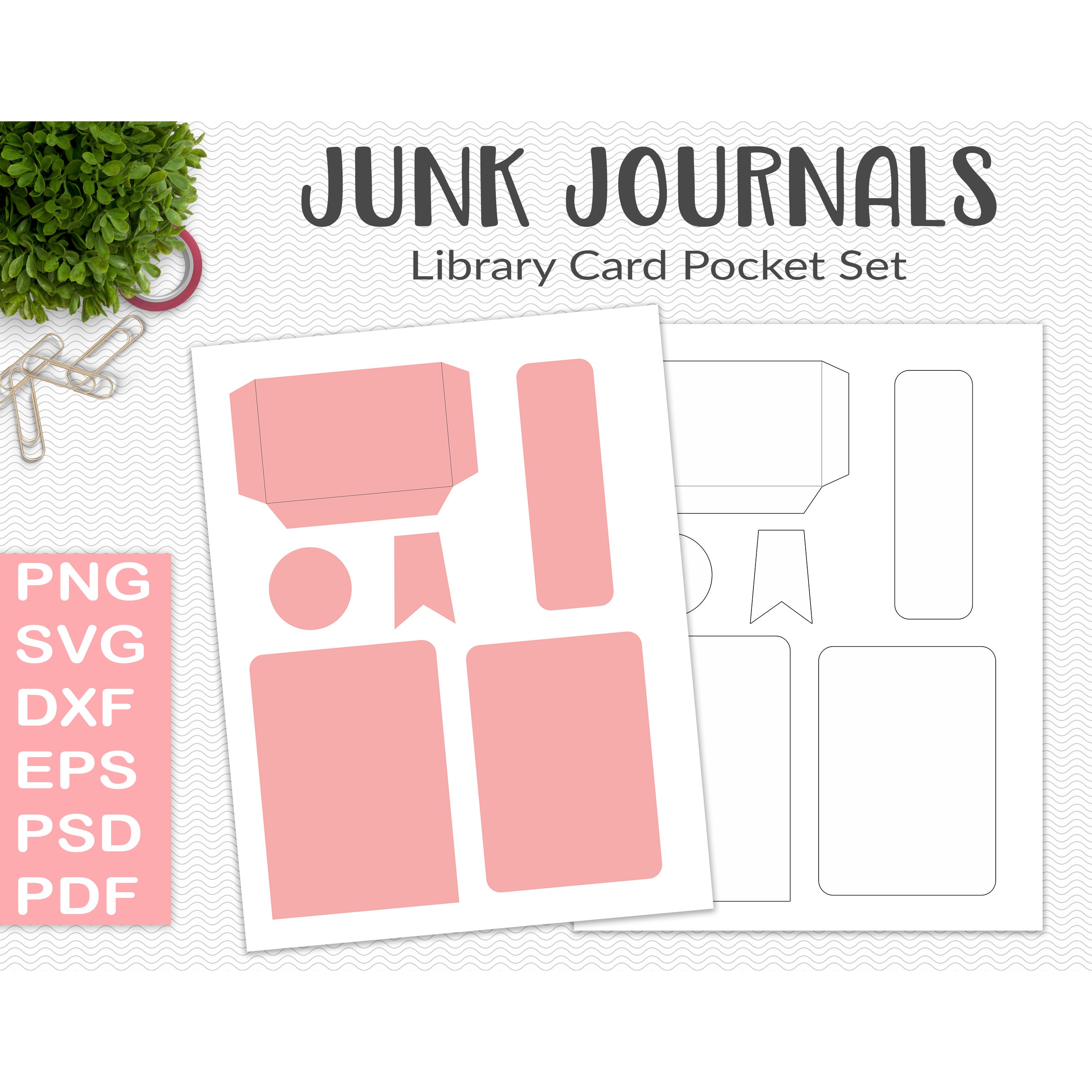 Library Card Pocket Template