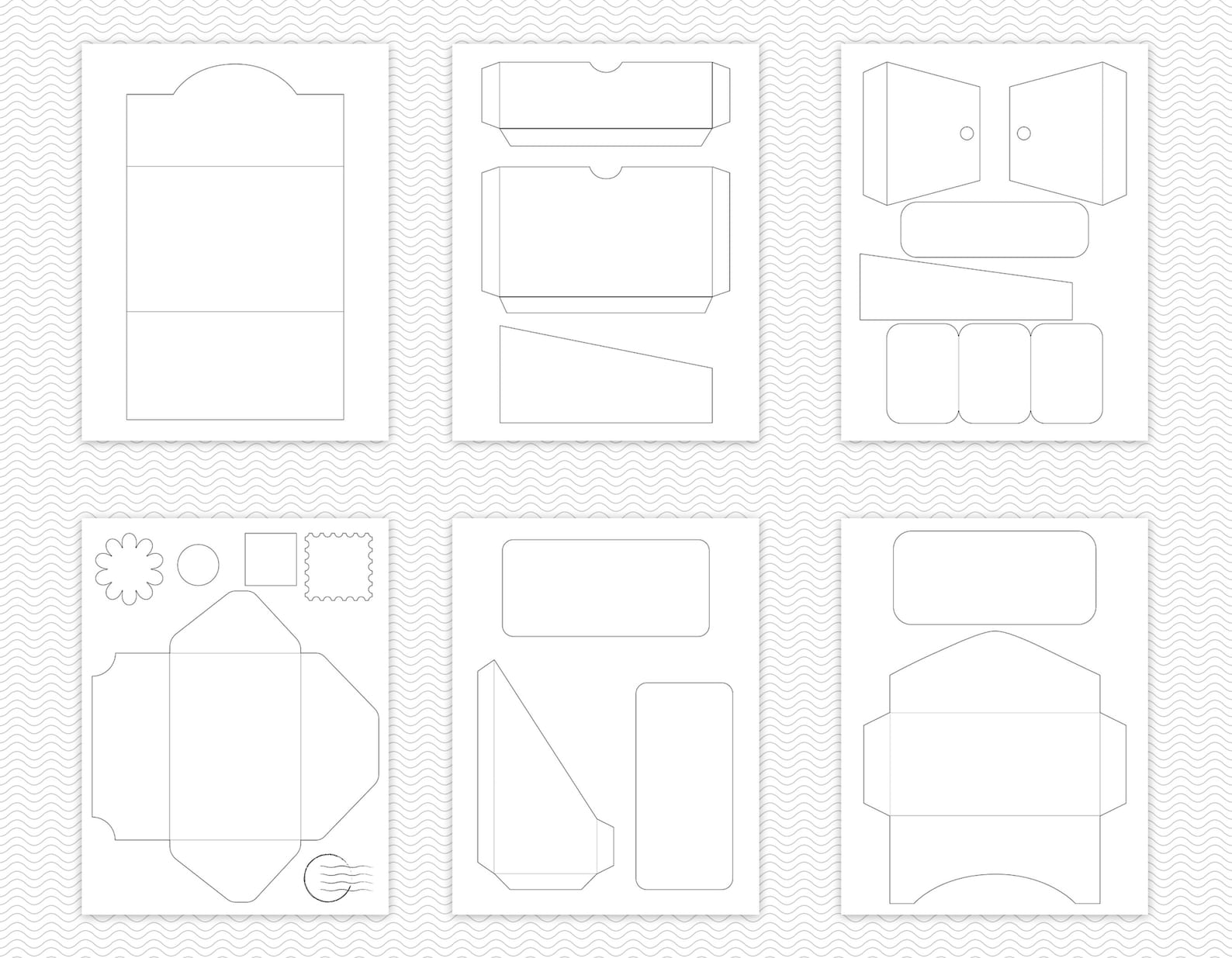 Folio Set Template, Folding Junk Journal Folio, Printable Craft Supply ...