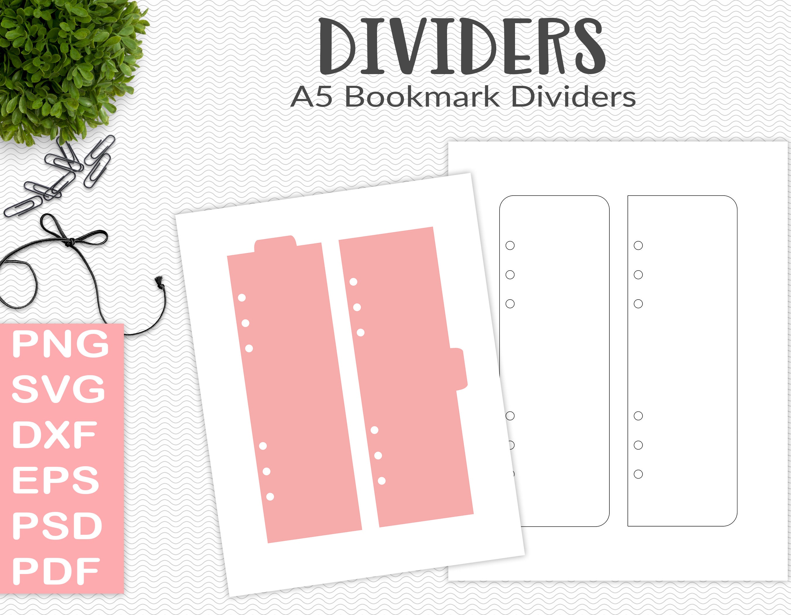 A5 Bookmark Dividers Template 4 Blank Binder Dividers Svg - Etsy Australia