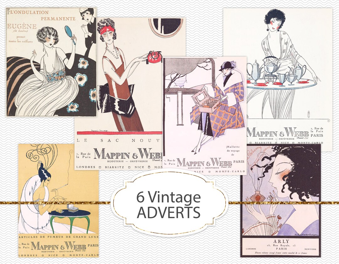 Vintage French Adverts, Junk Journal Ephemera, Printable Vintage ...