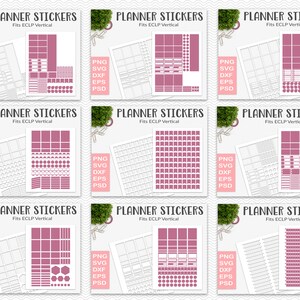 Planner Sticker Bundle 30 Template Sheets for EC Weekly - Etsy