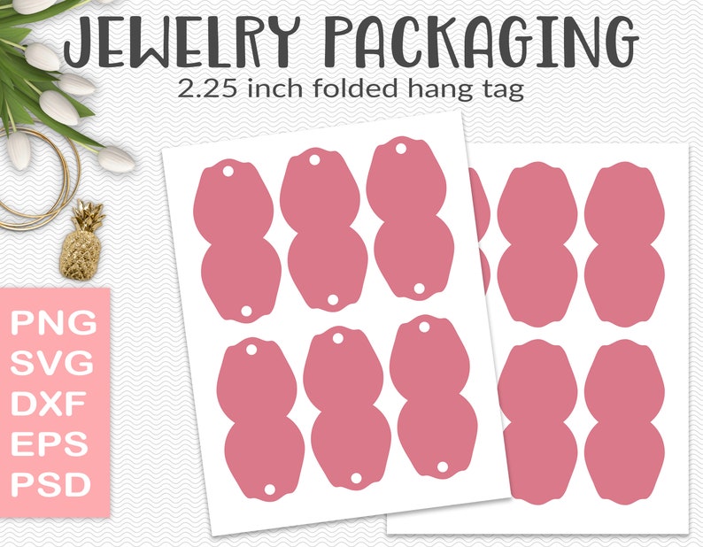 Necklace or Bracelet Display Template 2.25 Jewelry Hang - Etsy