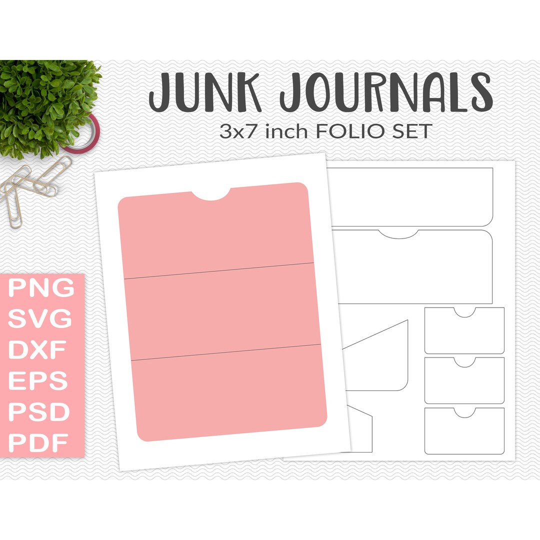 Folio Set Template Folding Junk Journal Folio Printable - Etsy