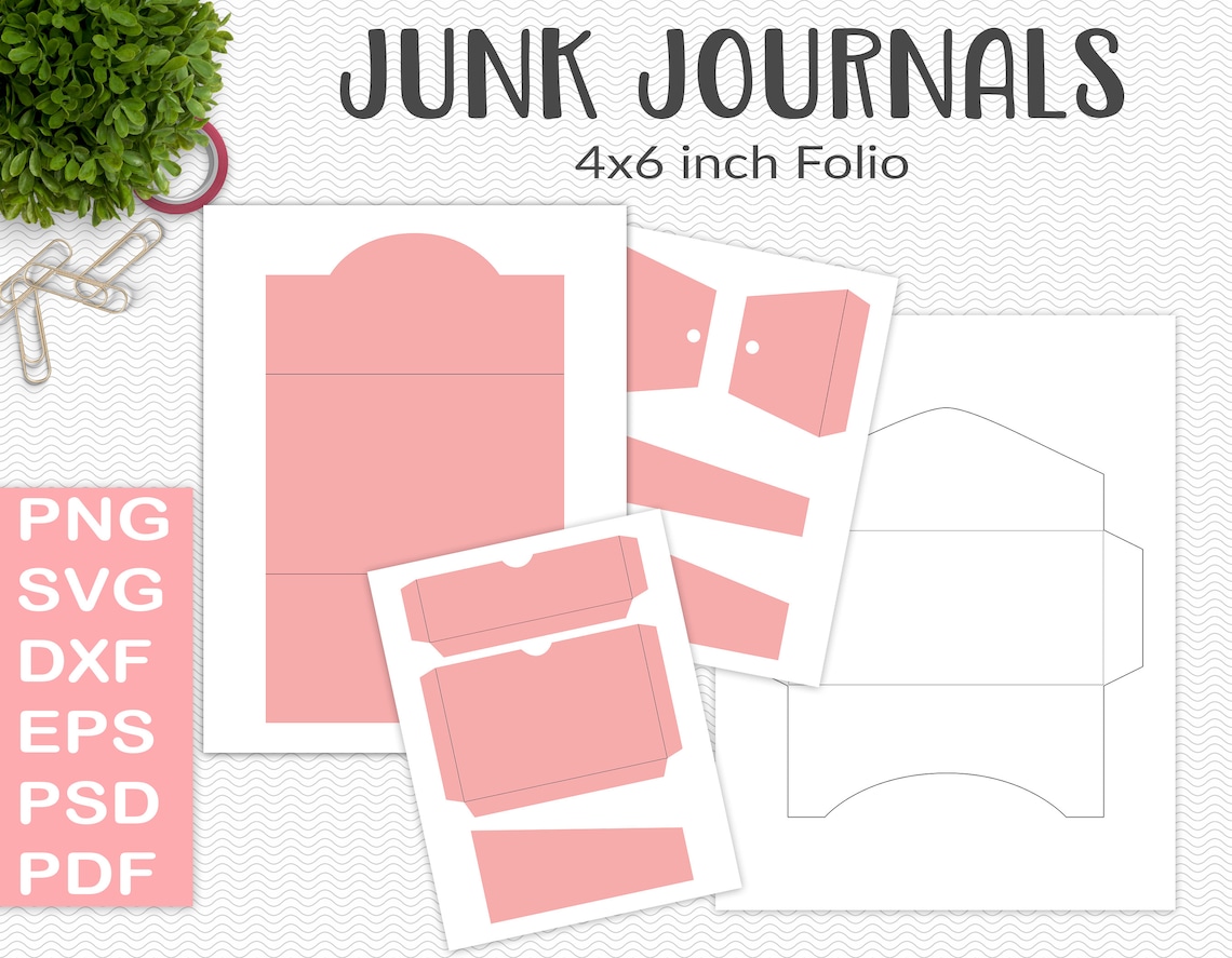 Folio Set Template Folding Junk Journal Folio Printable - Etsy
