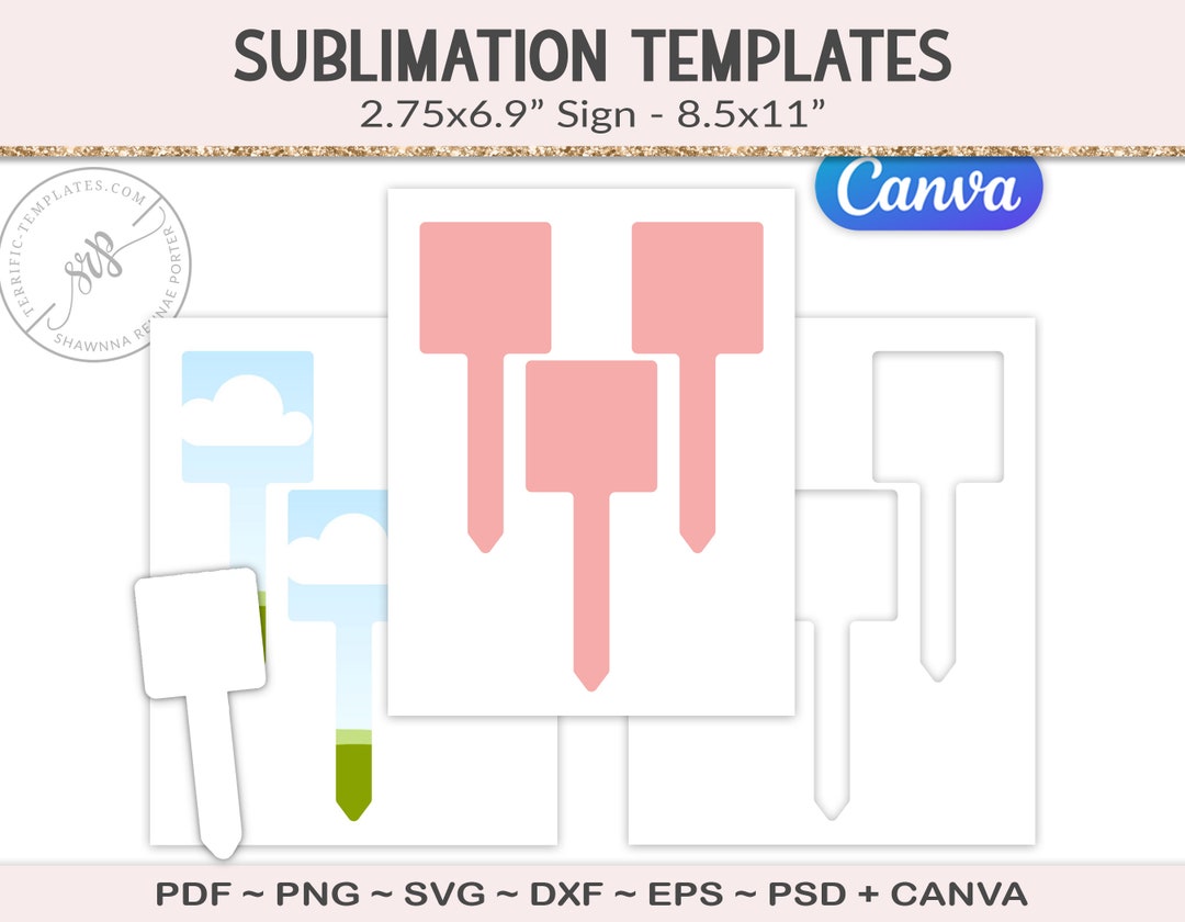 Garden Sign Sublimation Template, Cutting File for JP Plus Planter ...