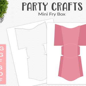 Mini French Fry Box Template Party Printable Craft Template - Etsy
