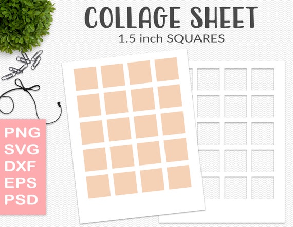 1.5 Square Tile Template Digital Craft Template - Etsy
