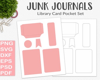 Library Pocket Card Svg - Etsy