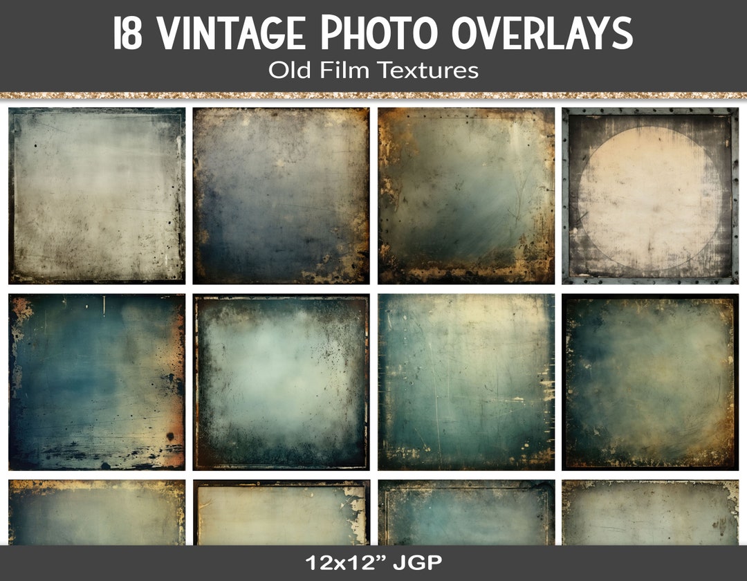 Vintage Photo Overlays, Old Film Textures, Photoshop Overlays, Dust ...