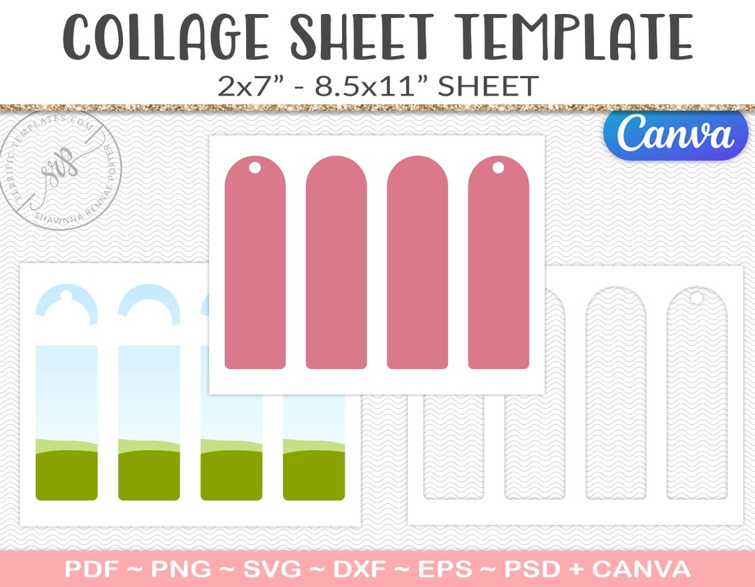 Bookmark Templates 2x7 Editable Blank Template Easy - Etsy
