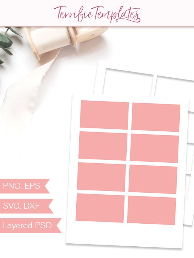 Collage Sheet Template 3.5x2 Inch Business Cards Craft | Etsy