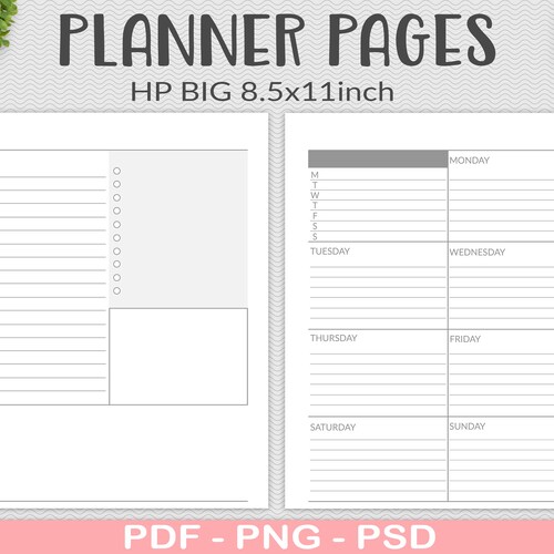 Editable Weekly Planner Template Happy Planner Big Journal - Etsy