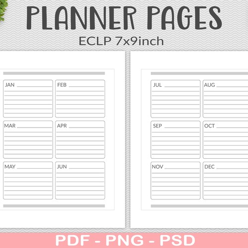 Editable Notes and Grid Template for Ring Binder Journal ECLP - Etsy