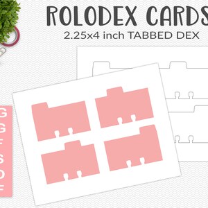 Dex Card Template Blank Tabbed Rolodex Cards Svg Cut File - Etsy