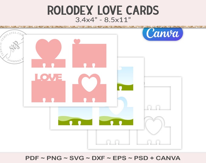 Dex Card Template, Blank Rolodex Craft Cards, Svg Cut File, Memory Dex ...