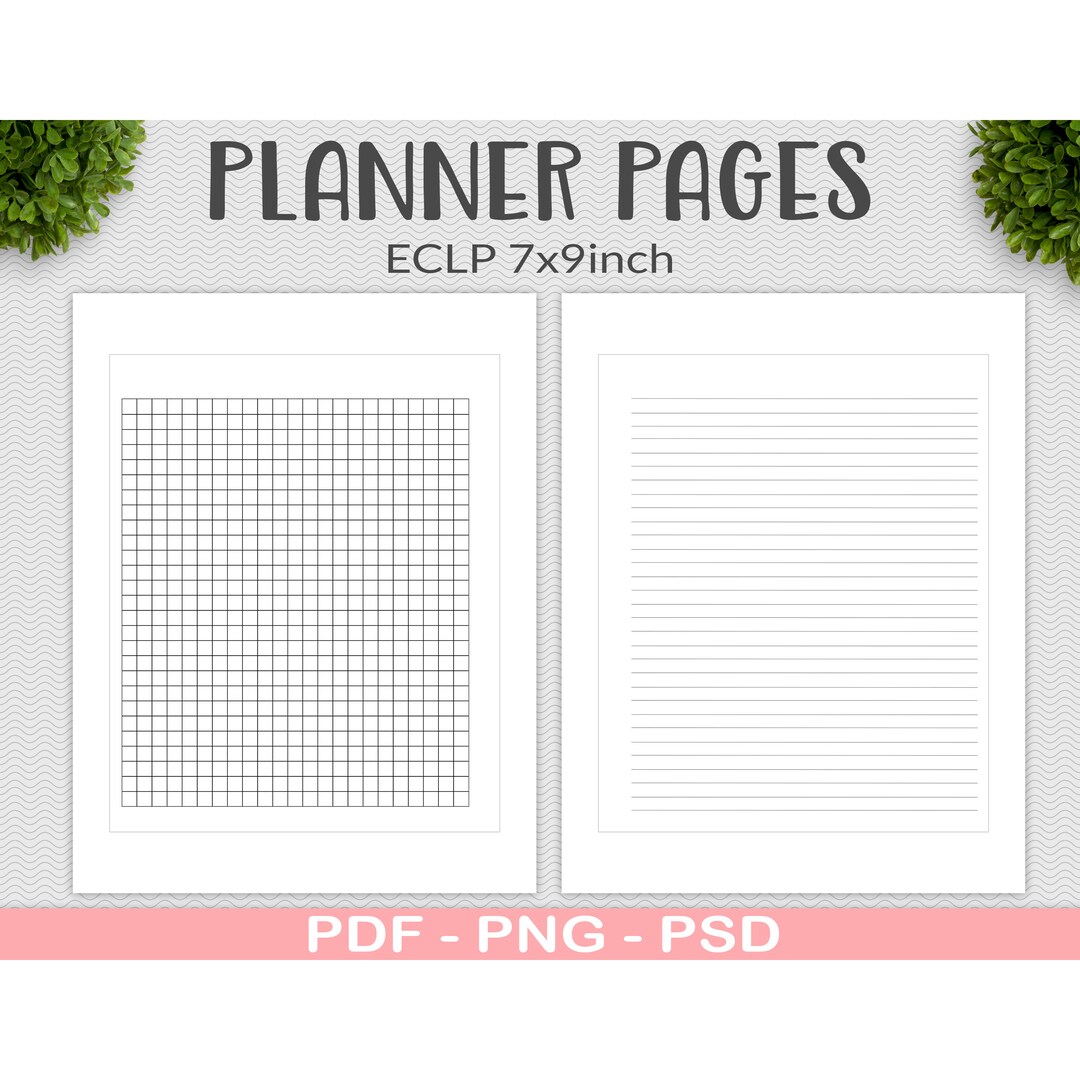 Editable Notes and Grid Template for Ring Binder Journal ECLP - Etsy