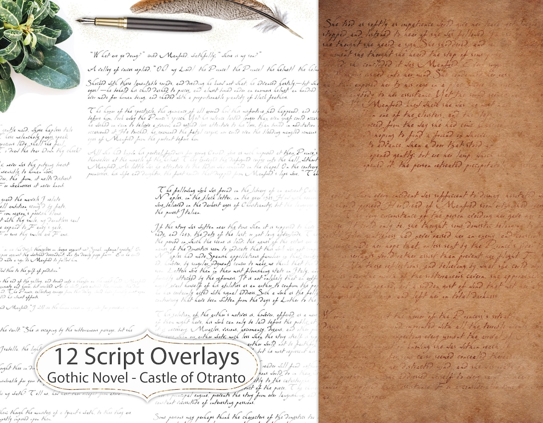 Faded Script Overlays PNG Handwriting Text Clipart Ink - Etsy