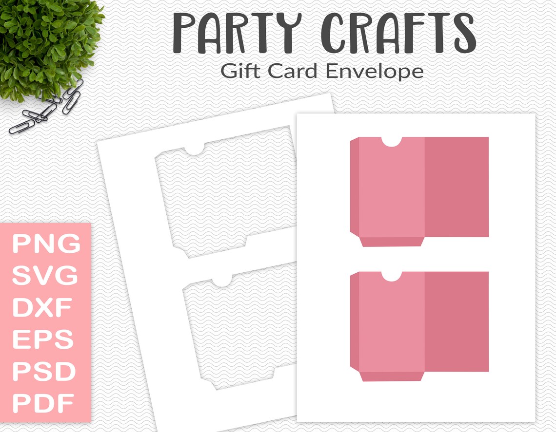Gift Card Envelope Template Party Printable Craft Template - Etsy