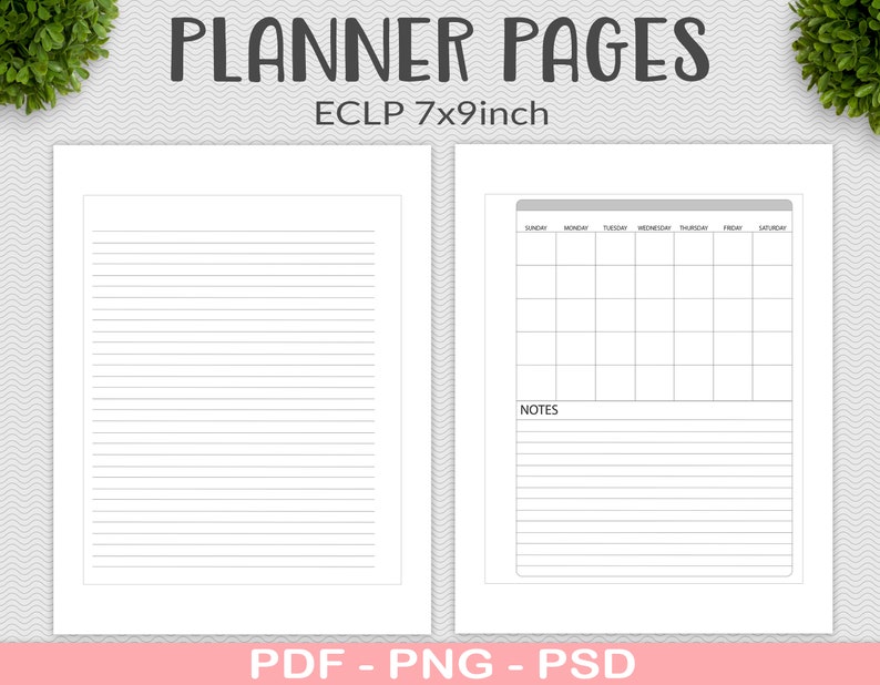 Editable Mini Calendar Notes Page Template Binder Journal - Etsy