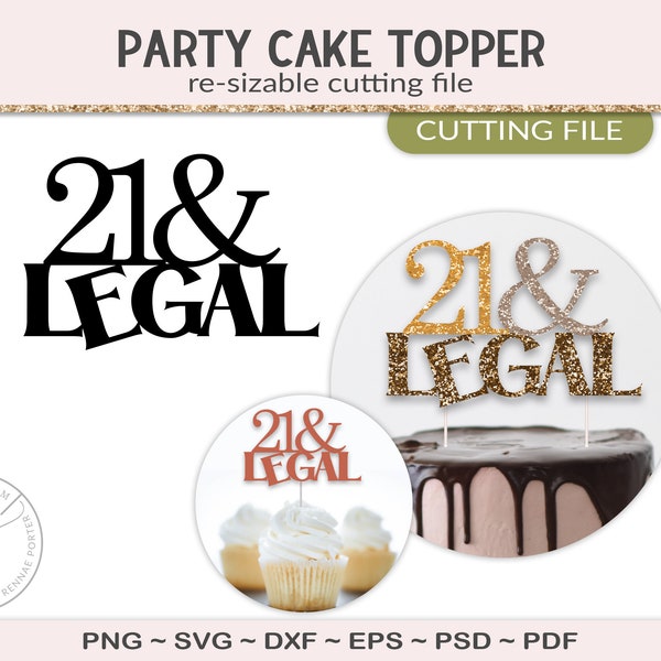 21 Cake Topper - Etsy