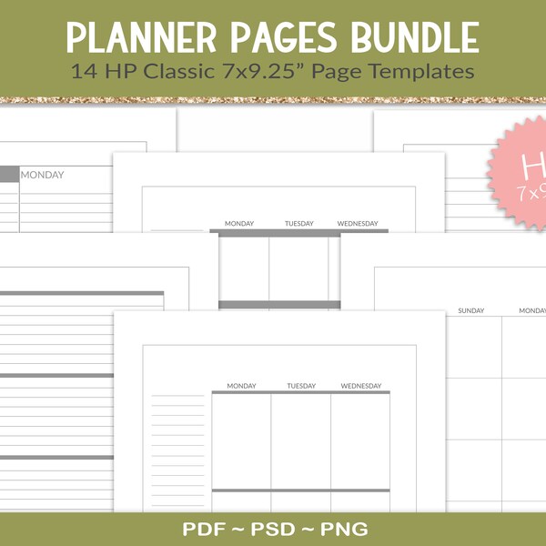 Printable Planner Pages - Etsy